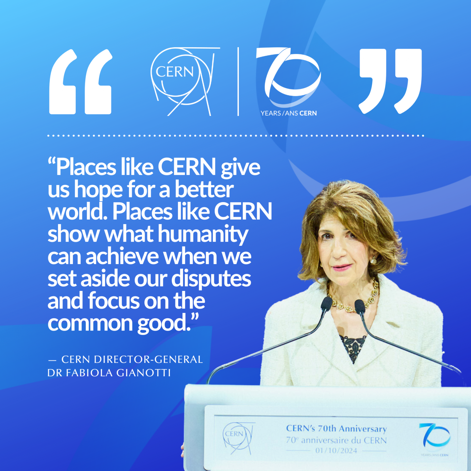 CERN’s 70th anniversary ceremony – CERN70